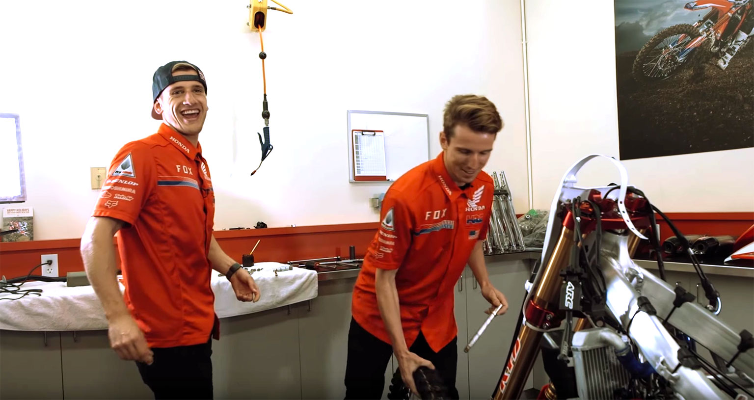 Factory HRC riders attempt bike building! - MotoHead