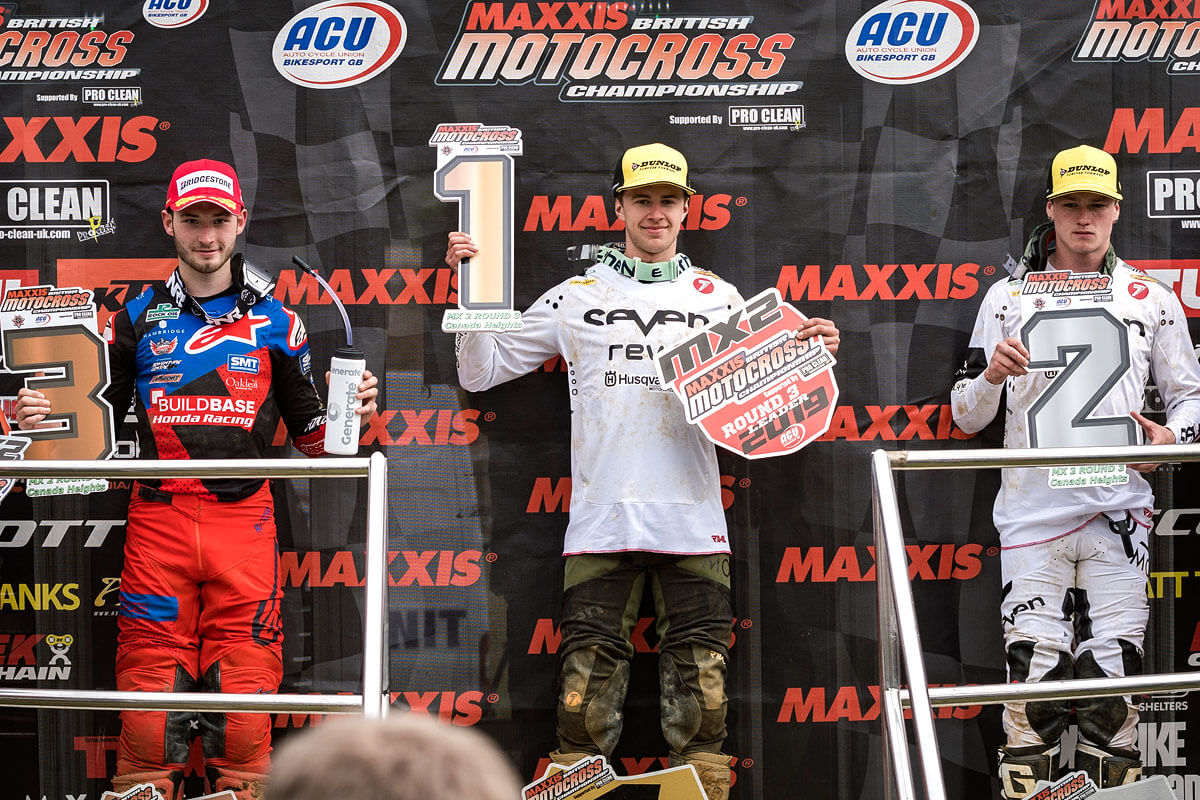 Josh Gilbert on the box at Canada Heights – MotoHead